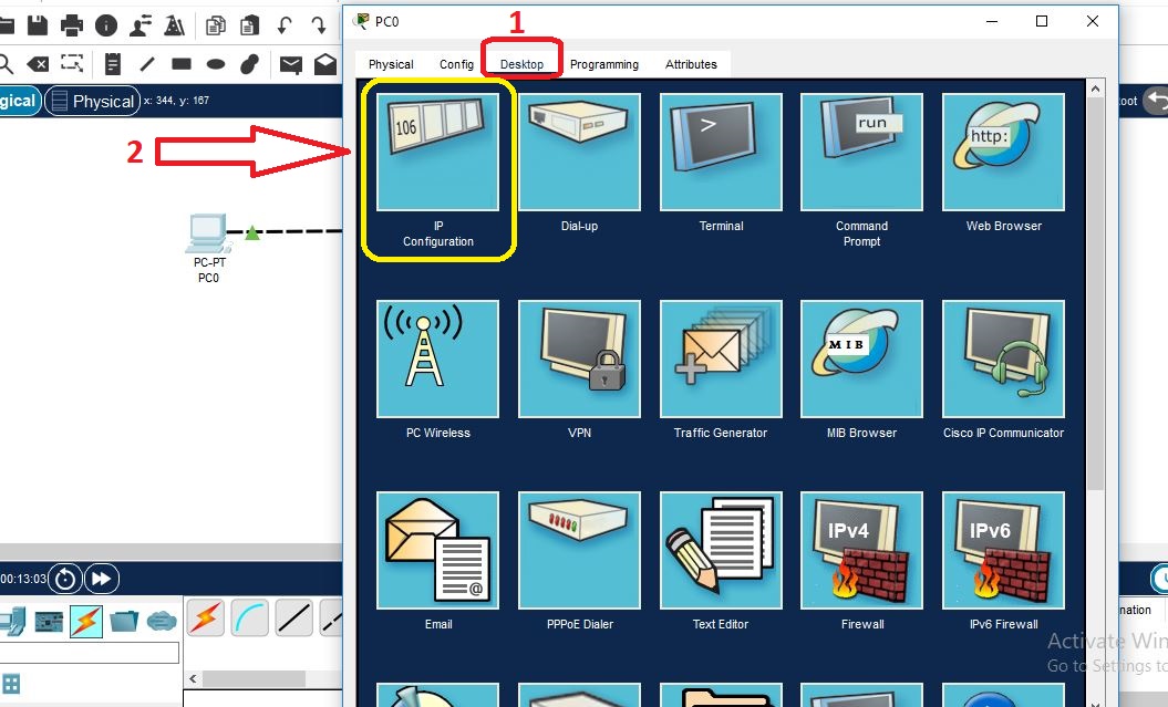 How to connect two PCs in a Cisco Packet tracer? - CCNA Practical Labs