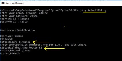 Getting Started Router Access Through Telnet Python Scripts - CCNA Practical Labs